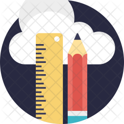Cloud-Based CAD Software Icon - Download in Flat Style