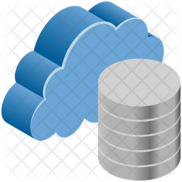 Cloud Database Icon - Download in Isometric Style