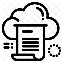 Cloud File Load Icon - Download in Line Style