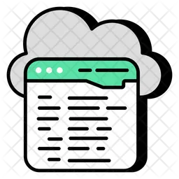Cloud Source Code Icon - Download in Flat Style