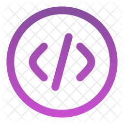 Code circle Icon - Download in Gradient Style