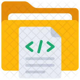 Code Folder Icon - Download in Flat Style