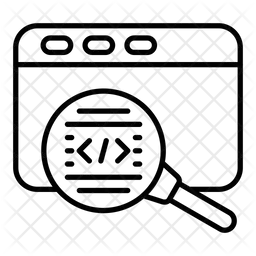 Code Review Icon - Download in Line Style