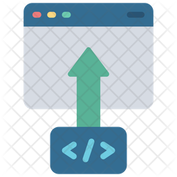 Code Upload Icon - Download in Flat Style