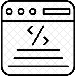 Coding Icon - Download in Line Style