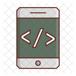 Coding Icon - Download in Colored Outline Style