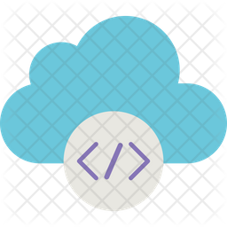 Coding Cloud Icon - Download in Flat Style