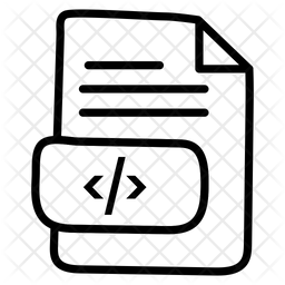 Coding File Icon - Download in Line Style