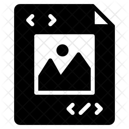 Coding File Icon - Download in Glyph Style