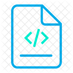 Coding File Icon - Download in Line Style