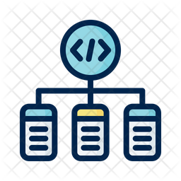 Coding Flowchart Icon - Download in Colored Outline Style