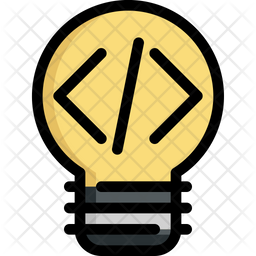 Coding idea Icon - Download in Colored Outline Style