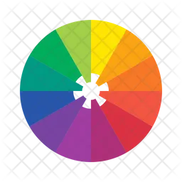 Color-wheel Icon - Download in Colored Outline Style