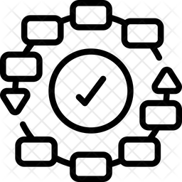 Complete Agile Process Icon - Download in Line Style