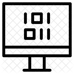 Computer Binary Code Icon - Download in Line Style