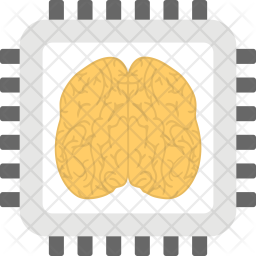 Computer Brain Icon - Download in Flat Style