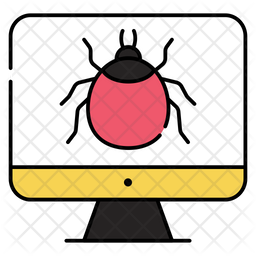 Computer Bug Icon - Download in Colored Outline Style