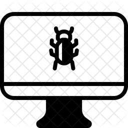 Computer Bug Icon - Download in Glyph Style