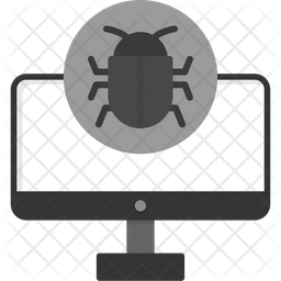 Computer Bug Icon - Download in Flat Style