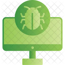 Computer Bug Icon - Download in Gradient Style