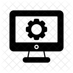 Computer Configuration Icon - Download in Glyph Style