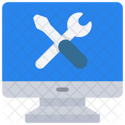 Computer Configuration Icon - Download in Flat Style