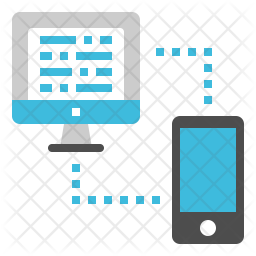 Computer Connecting Icon - Download in Flat Style