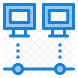 Computer Connection Icon - Download in Dualtone Style