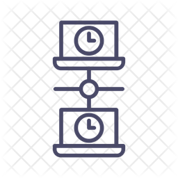 Computer Connection Icon - Download in Line Style