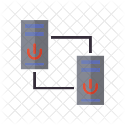 Computer Connection Icon - Download in Flat Style