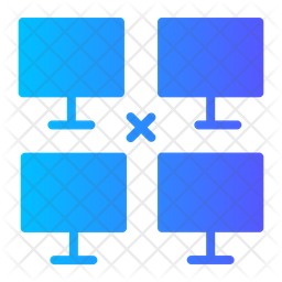 Computer Connections Icon - Download in Gradient Style