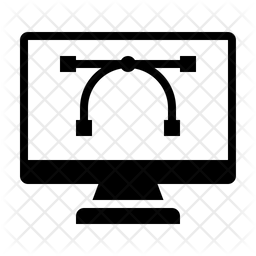 Computer Design Icon - Download in Glyph Style