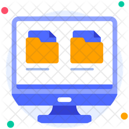Computer Folder Icon - Download In Flat Style
