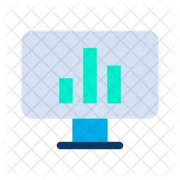 Computer Graph Icon - Download in Flat Style