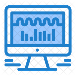Computer Graph Icon - Download in Dualtone Style
