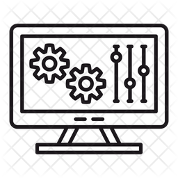 Computer Management Icon - Download in Line Style