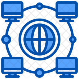 Computer Network Icon - Download in Dualtone Style