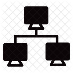 Computer Network Icon - Download in Glyph Style