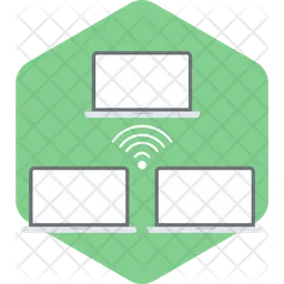 Computer Network Icon - Download in Flat Style