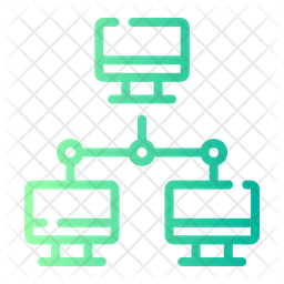 Computer Networking Icon - Download in Gradient Style