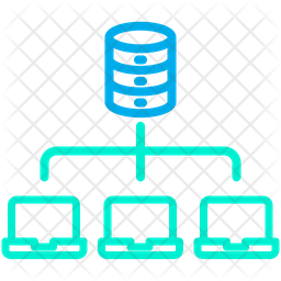 Computer Networking Icon - Download in Colored Outline Style