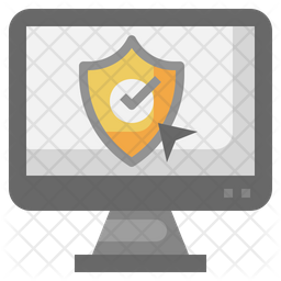 Computer Security Icon - Download in Flat Style