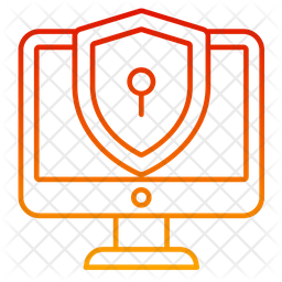Computer Security Icon - Download in Gradient Style