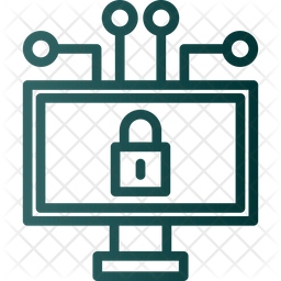 Computer Security Icon - Download in Gradient Style