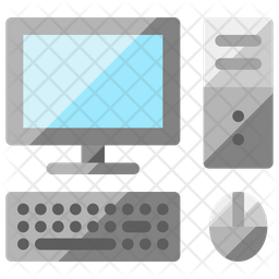 Computer Set Icon - Download in Flat Style