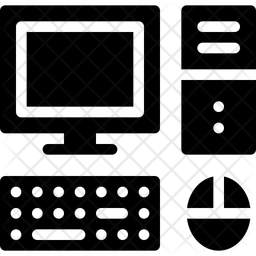 Computer Set Icon - Download in Glyph Style