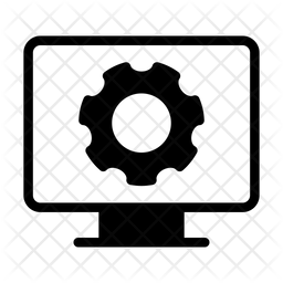 Computer Setting Icon - Download in Glyph Style