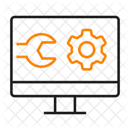 Computer Setting Icon - Download in Dualtone Style