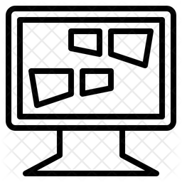 Computer System Icon - Download in Line Style