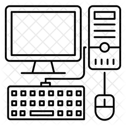 Computer System Icon - Download in Line Style